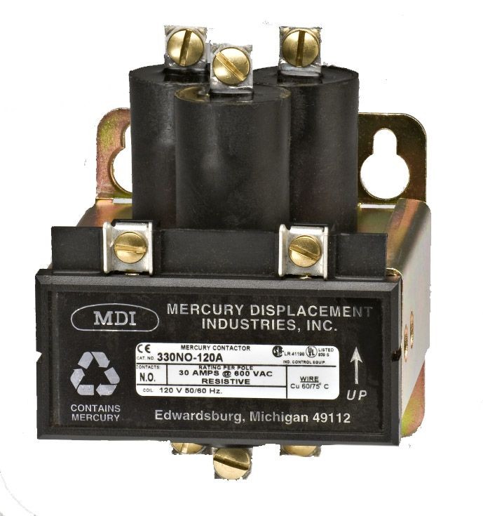 Three Pole Mercury Relays - Three Pole Mercury Contactors - 30 AMP, 35 ...